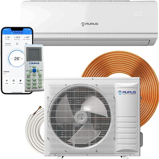 Amazon.com: Aurus Ducted Mini Split 1 Ton Inverter Air Conditioner and ...