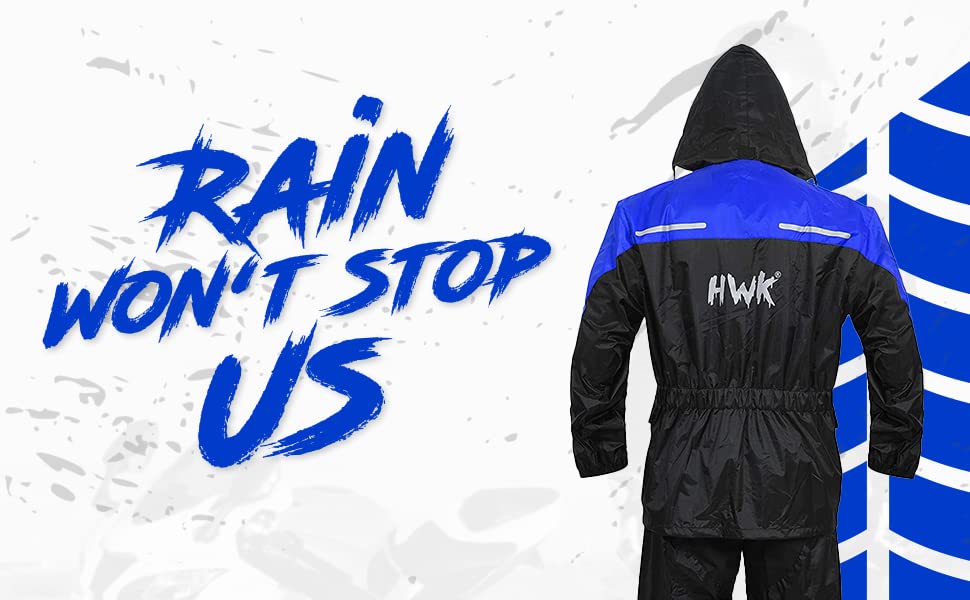 Snapklik.com : HWK Motorcycle Rain Suit For Men And Women, Two-Piece ...