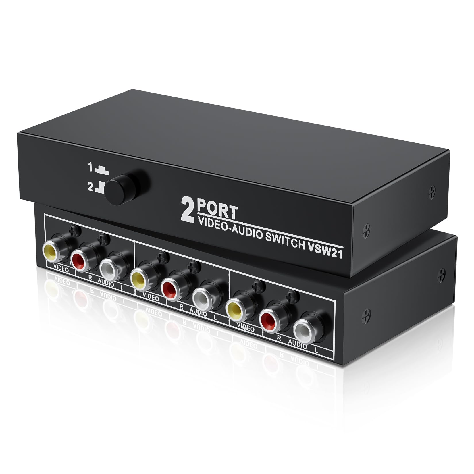 Amazon.com: RCA Switch 2 in 1 Out Composite Video L/R Audio Switcher ...