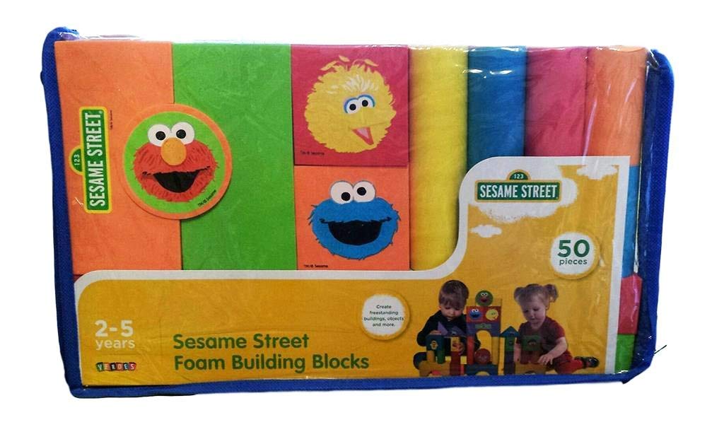 Buy Sesame Street Foam Building Blocks - 50 Pieces. Plus Free Bonus ...
