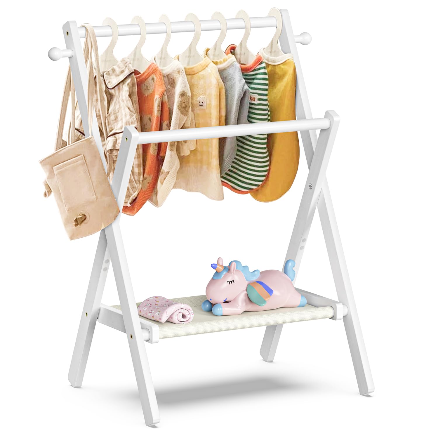 Amazon.com: BAMBOOHOMIE Baby Clothing Rack for Baby Shower Pets Dolls ...
