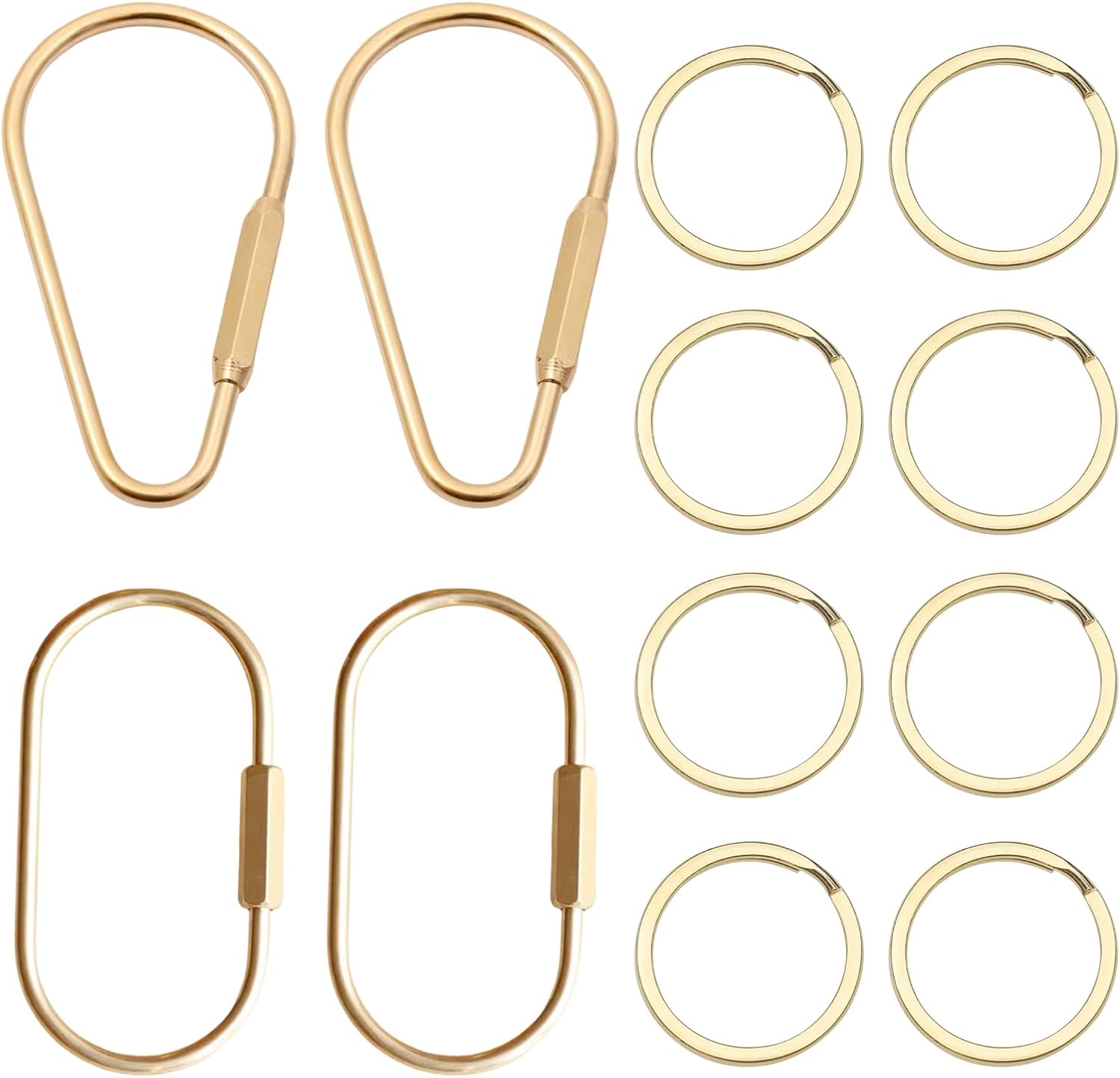 Amazon.com: EBQOSK Brass Screw Lock Keychain Set 12Pcs - 2 U-Shape (1 ...