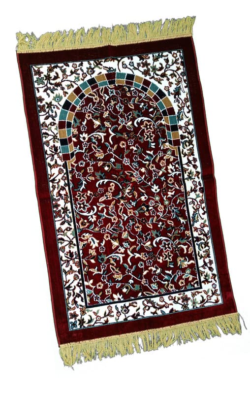 Buy ADIRNY Velvet Prayer Mat Musalla Janamaz for Namaz Muslim 44x28 ...