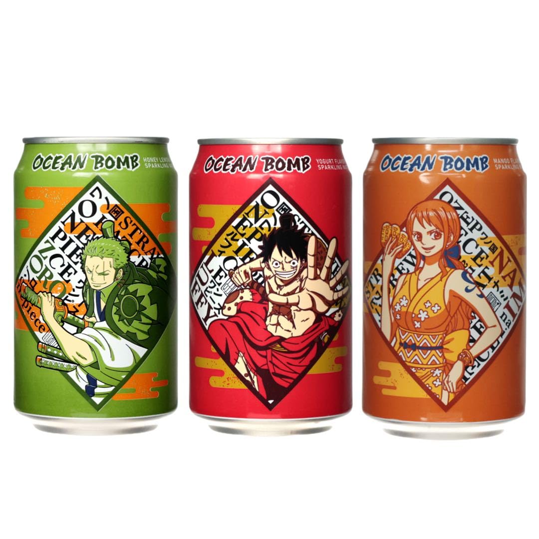 Buy One Piece x YHB Ocean Bomb Luffy Zoro & Nami Sparkling Water Soft ...