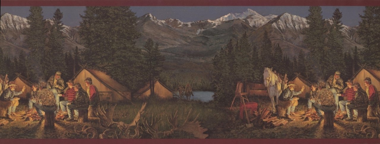 Camping Wallpaper Border