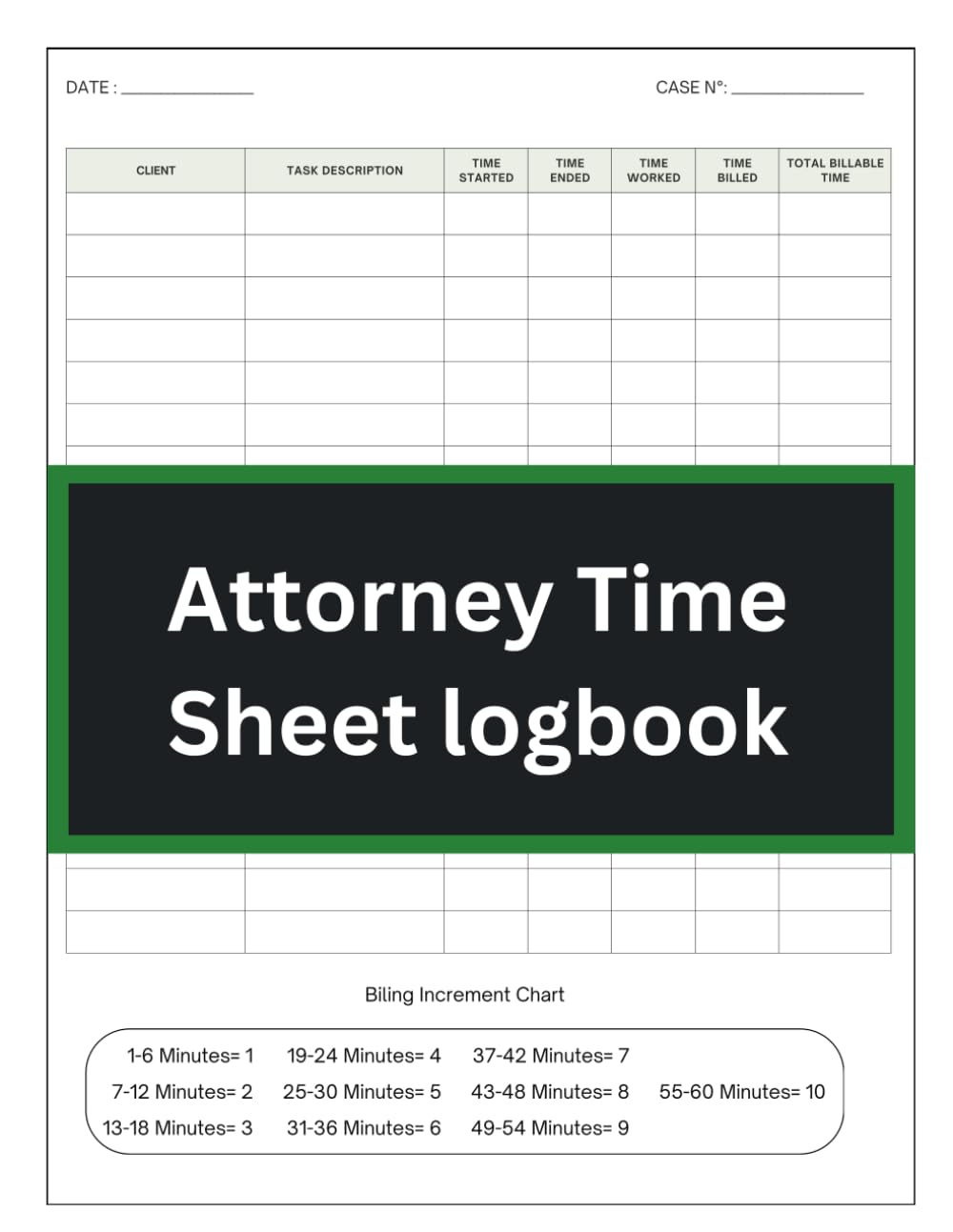 Attorney Time Sheet Logbook: attorney time keeping sheet For Lawyers To ...