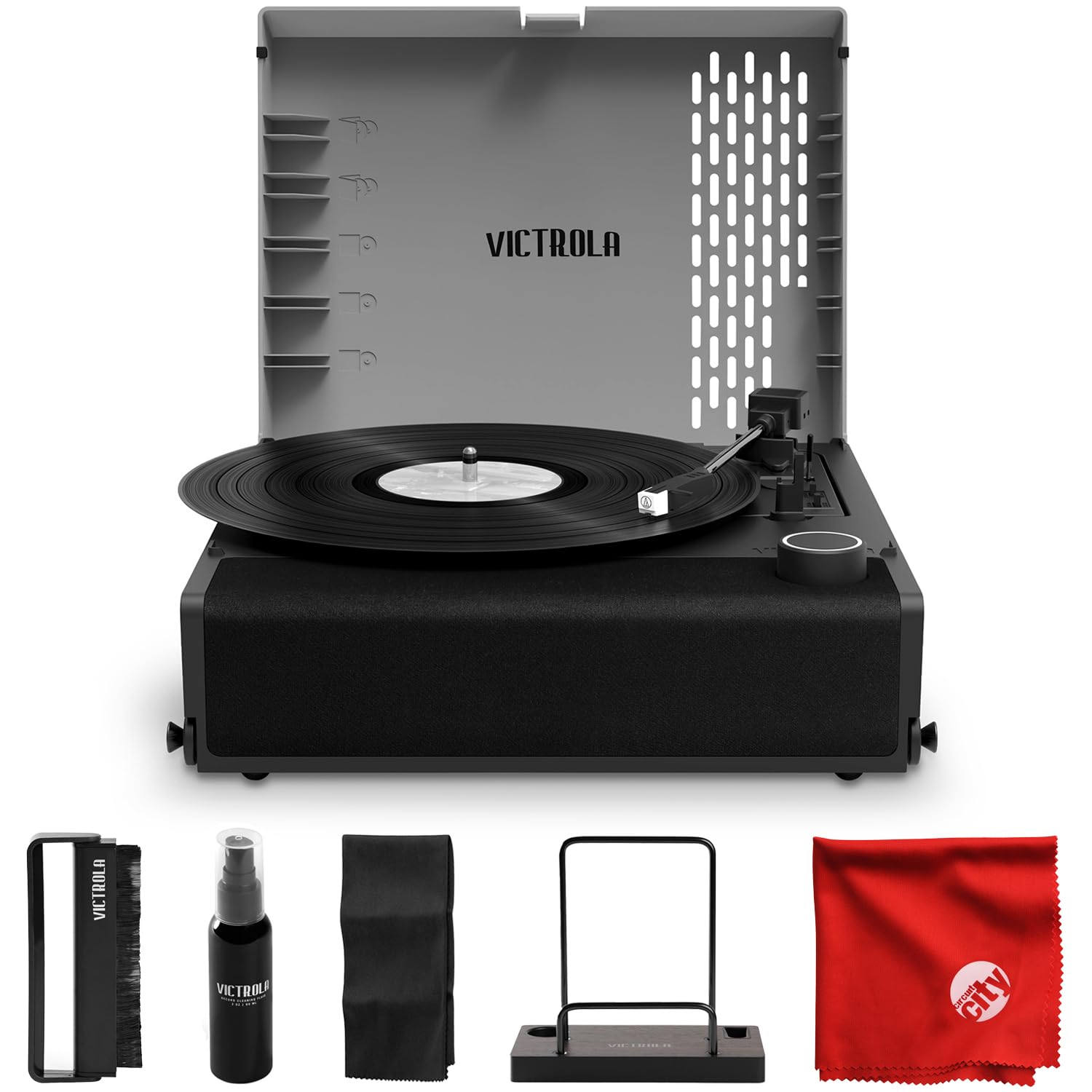 Victrola Revolution GO Portable Record Player Bundle with Victrola ...