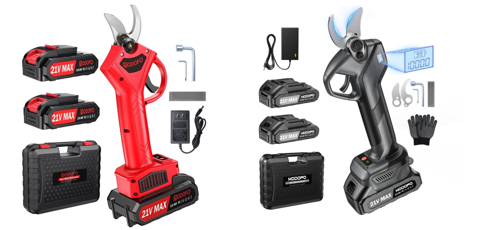 Amazon.com: 2 Pack Electric Pruning Shears Cordless, Powerful Brushless ...