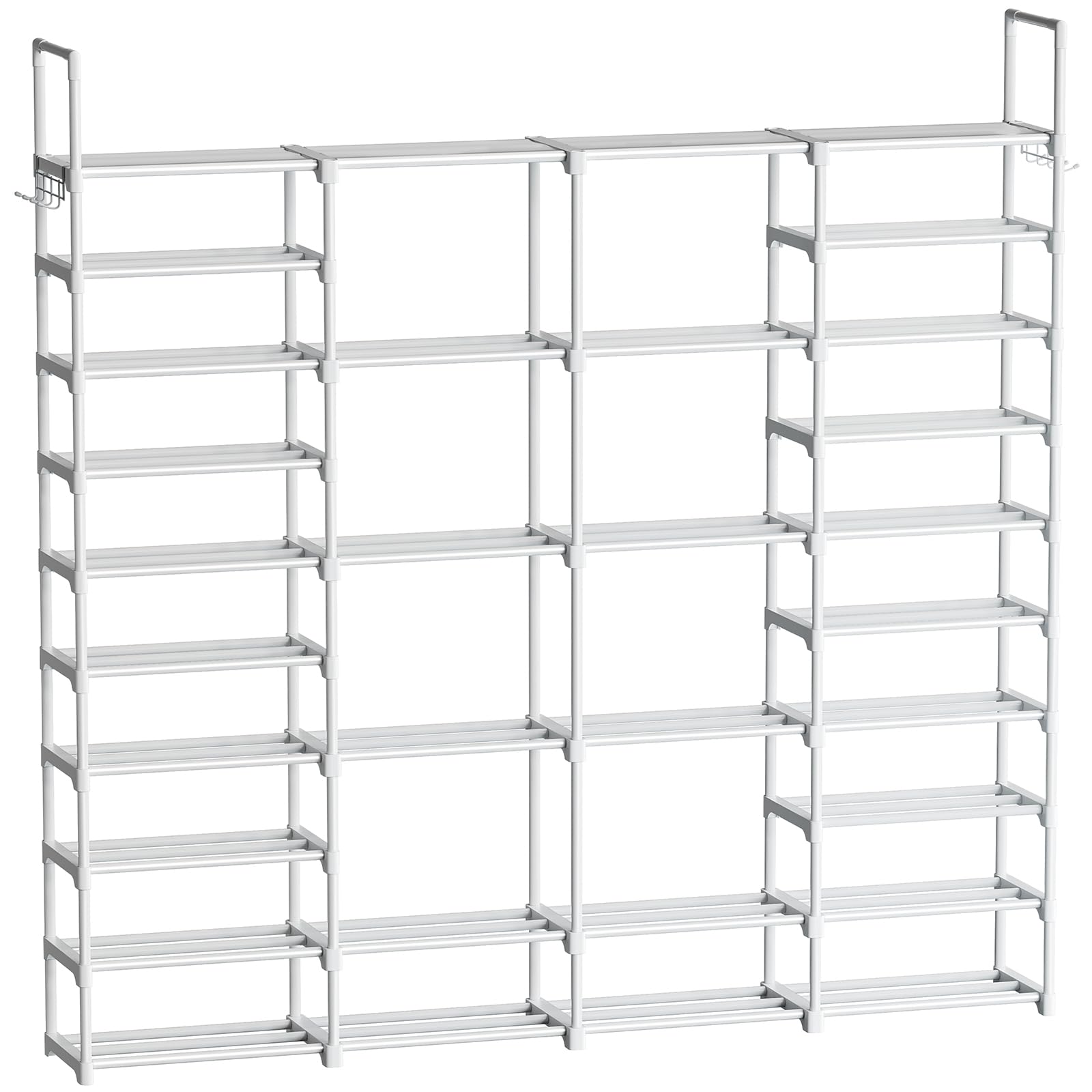 Amazon.com: WOWLIVE 4 Row 10 Tiers Extra Large Shoe Rack 72-80 Pairs ...