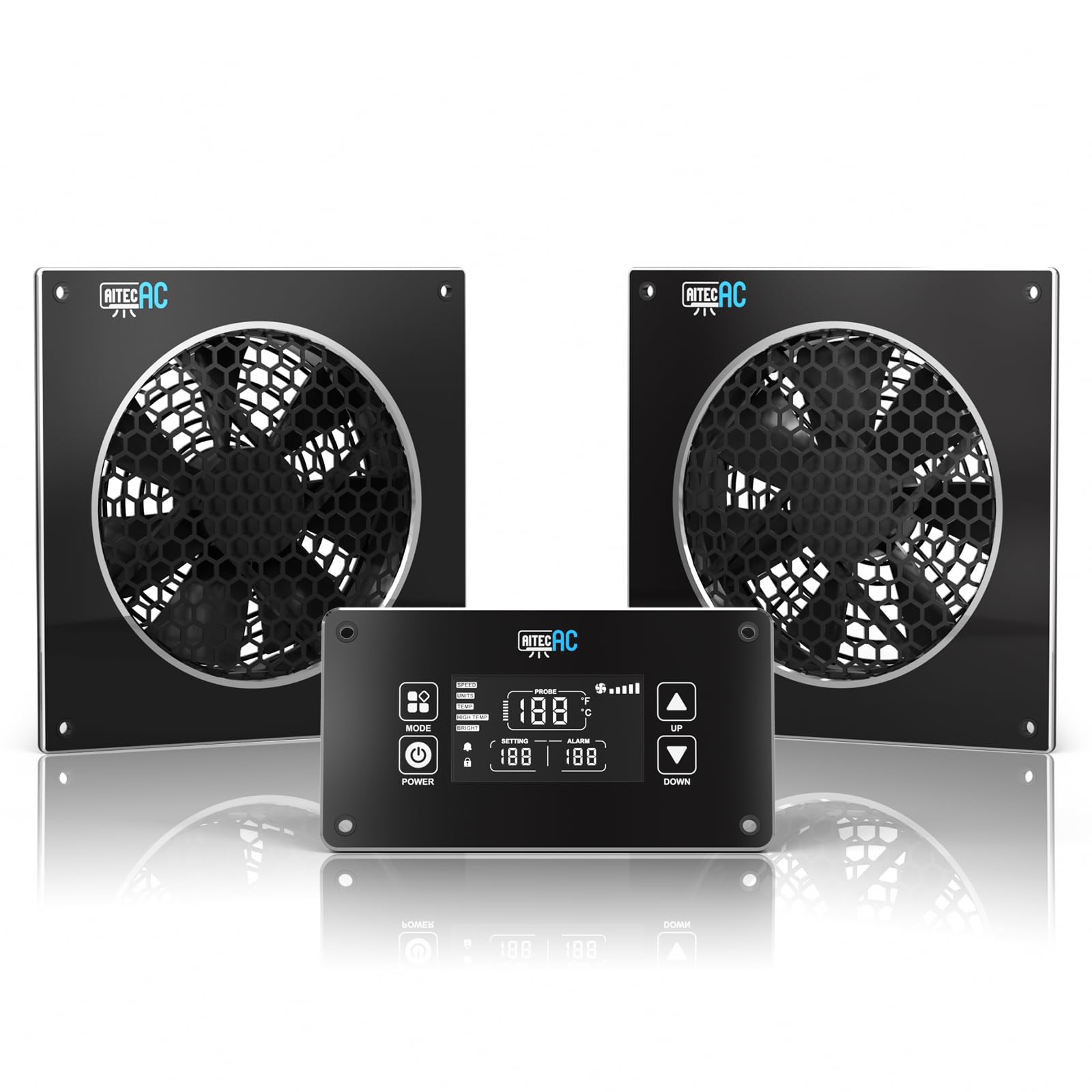 Snapklik.com : Quiet Cooling Fan System, 2 Pcs Cabinet Fans