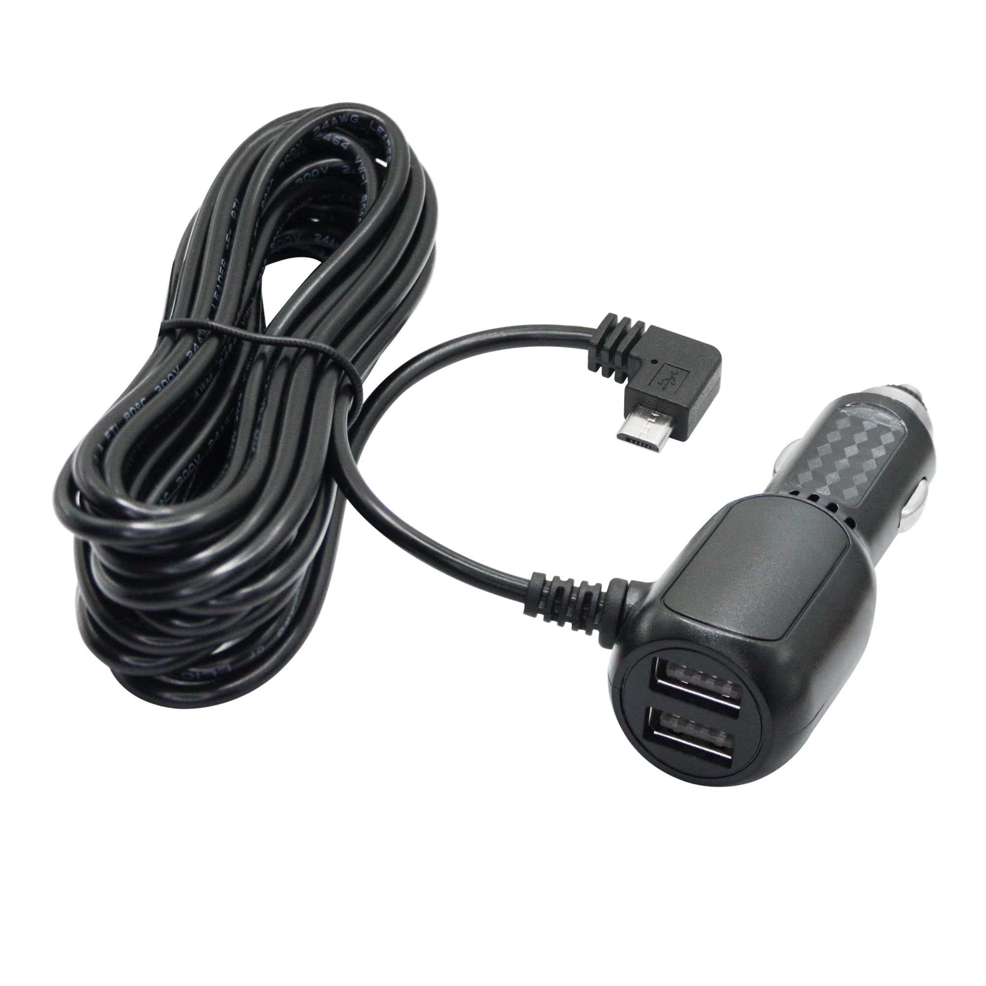 Amazon.com: Dash Cam Micro USB Power Cable 11FT, Left Angle Micro USB ...