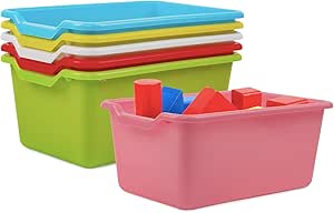 Amazon.com: 6 Pack Stackable Plastic Storage Cubbies, Cubby Bin Storage ...