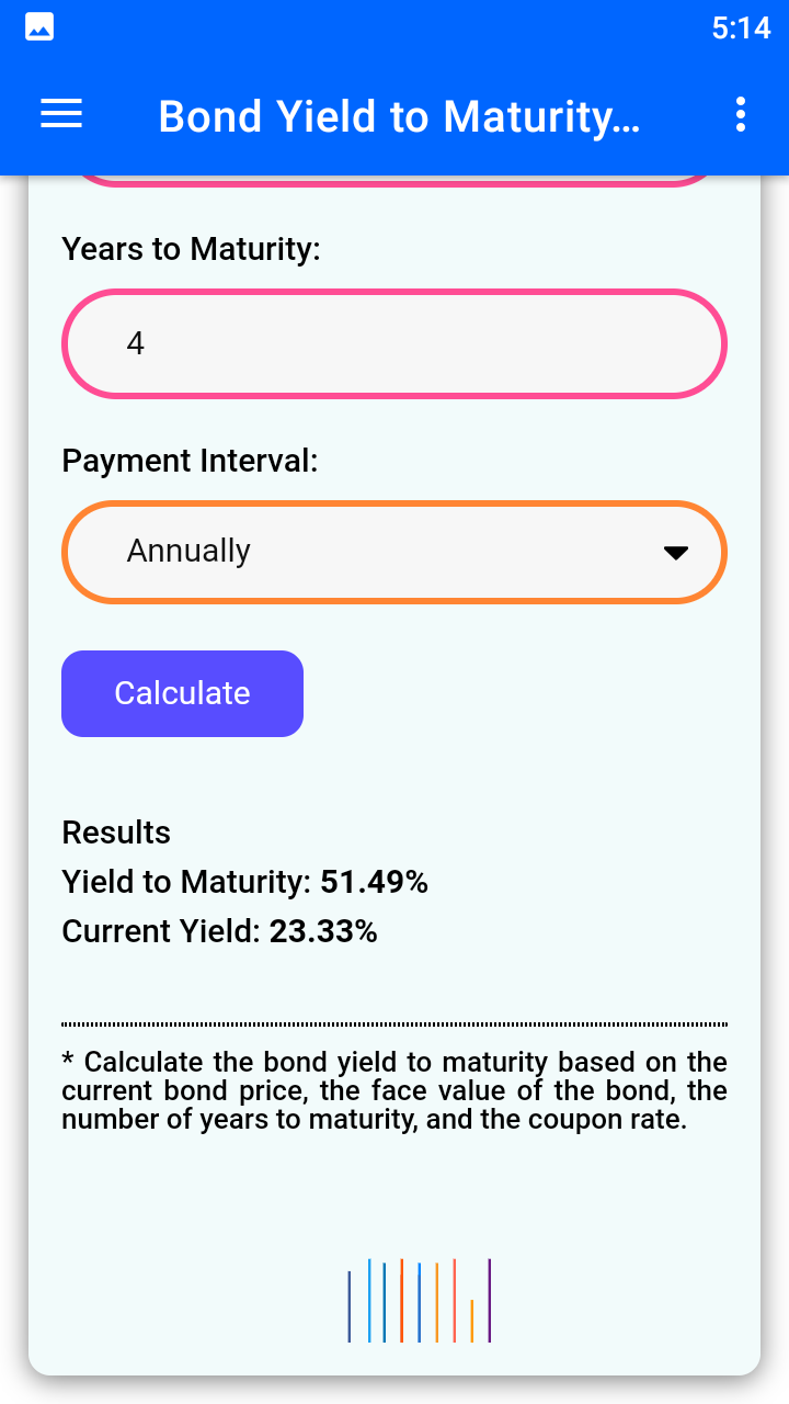 Bond Yield to Maturity Calculator - App on Amazon Appstore