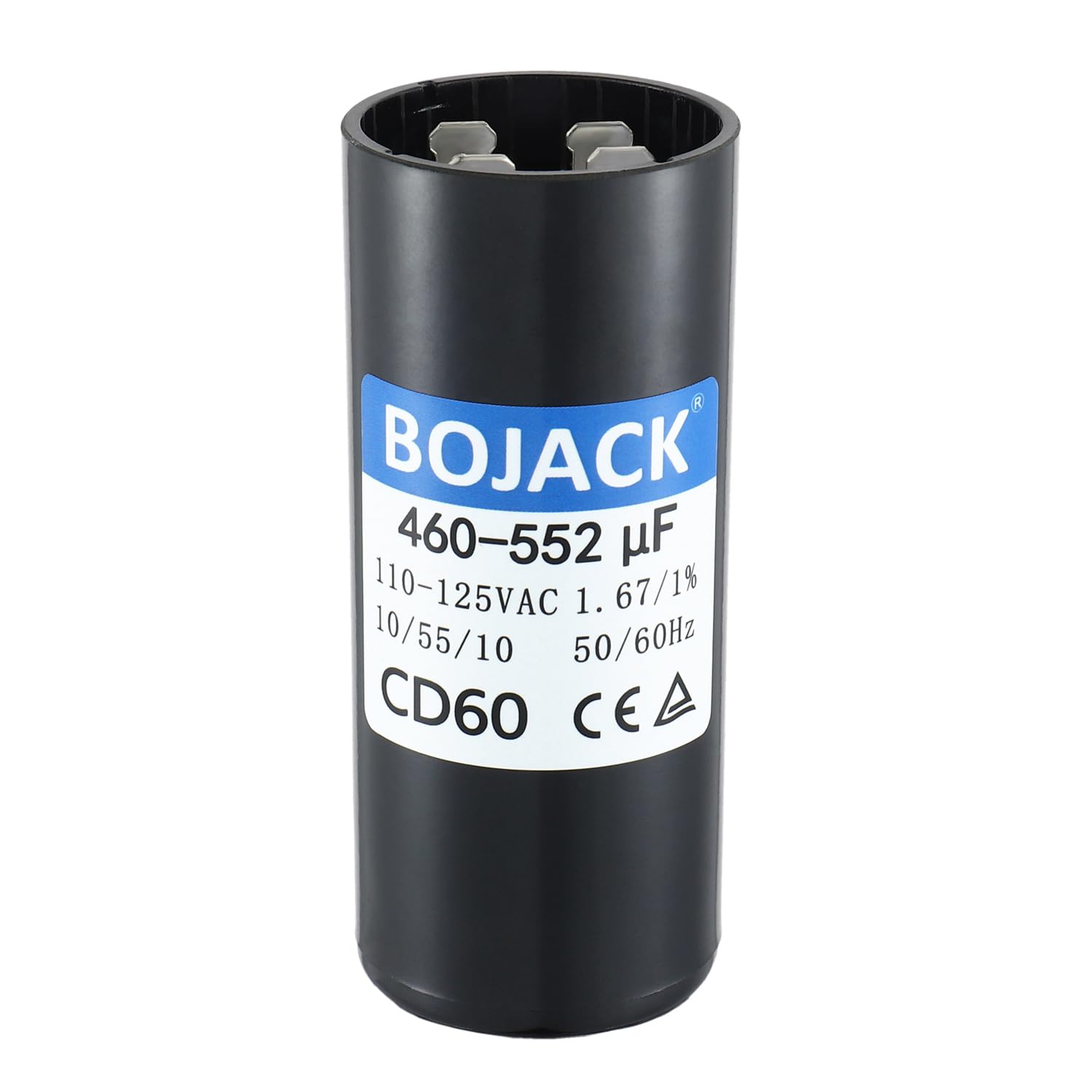 BOJACK 460-552 uF/MFD 110-125 VAC 50/60 Hz Universal Round Start Capacitor Electric Replacement ...