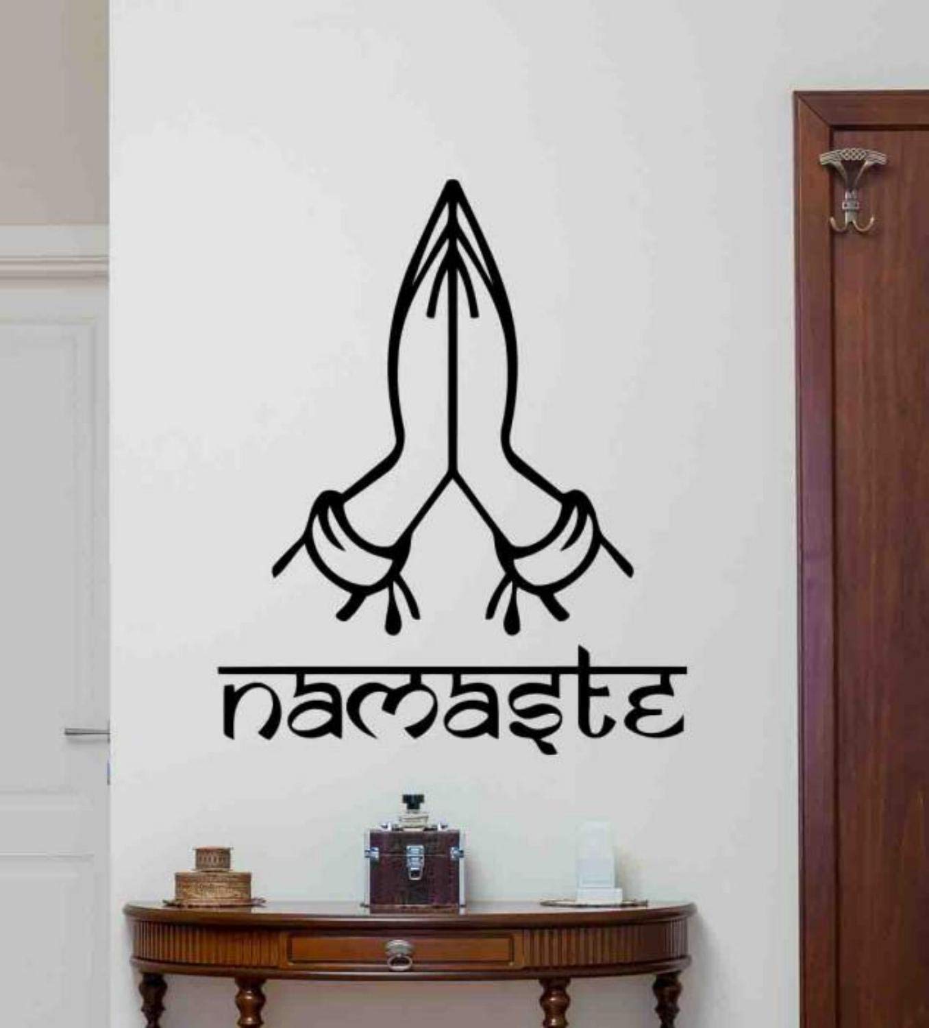 Namaste Wall Decal Yoga Quote Vinyl Sticker Namaste Hands Praying ...