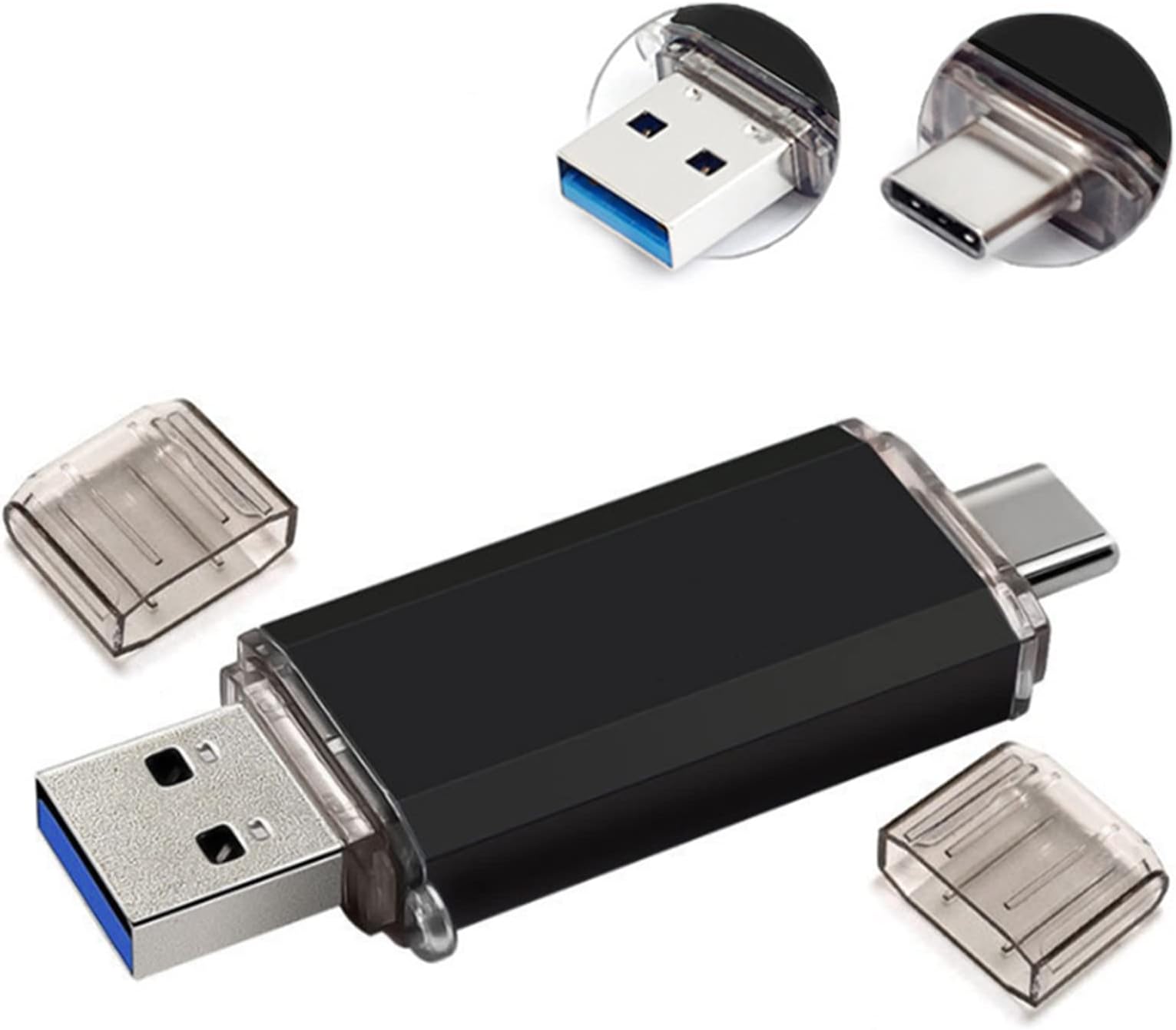 64 Go Clé USB 3.0,Clé USB 3.0 64Go Rapide Clef,Clé USB à Double connectique,Type C Memory Stick ...