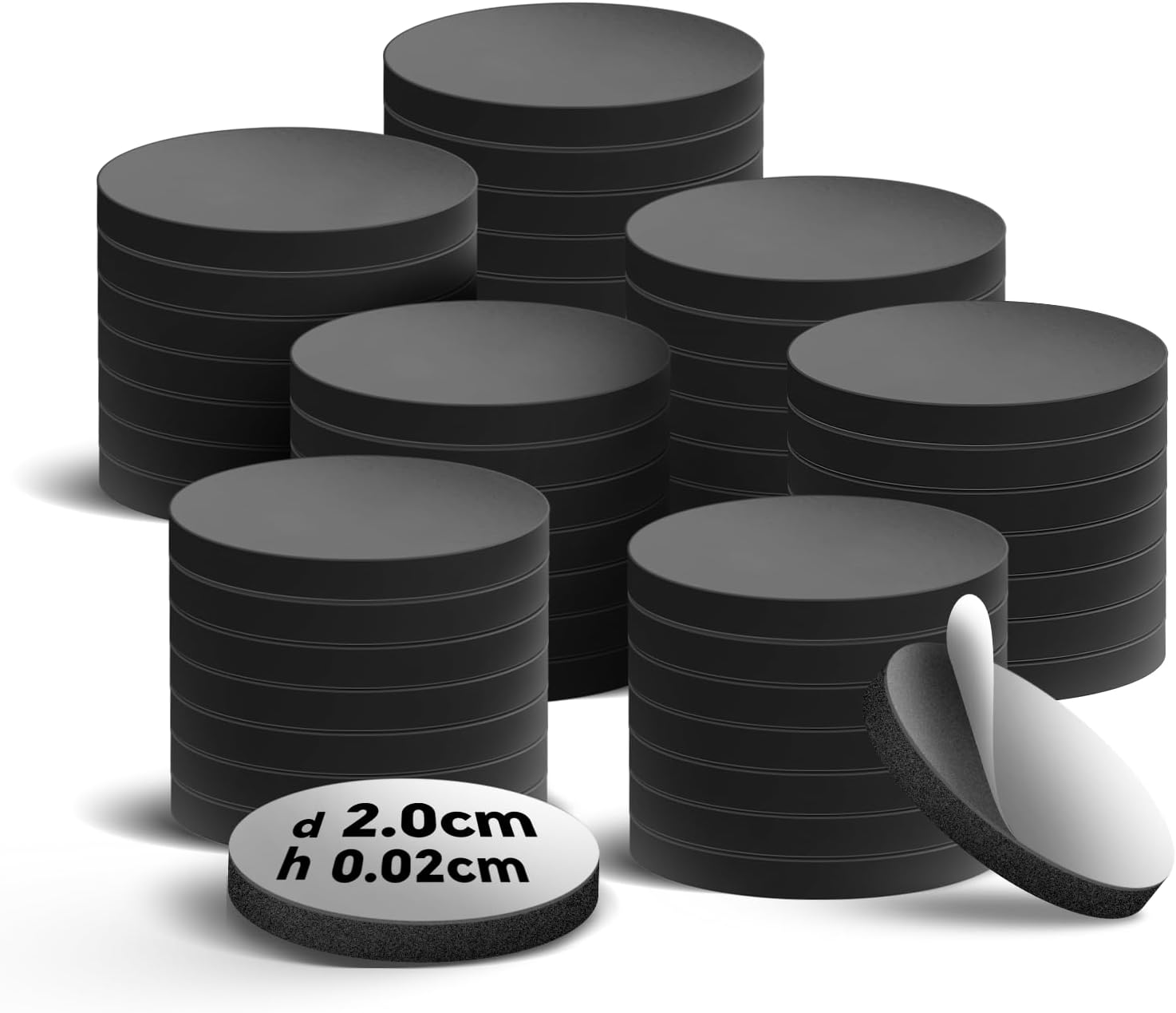 Baytion Adhesive Magnetic Dots,50PCS Strong Magnets with Adhesive ...