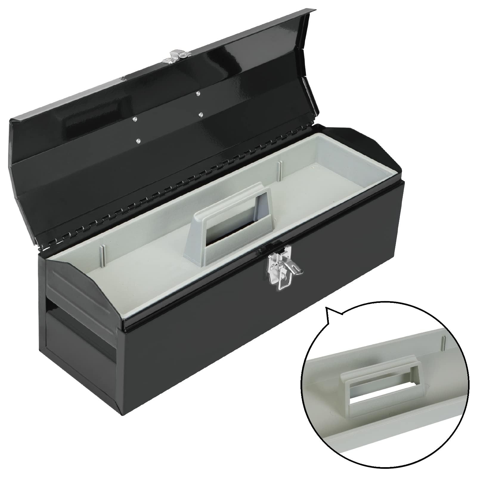 Snapklik.com : Torin ATB101B-2 19" Hip Roof Style Portable Steel Tool Box