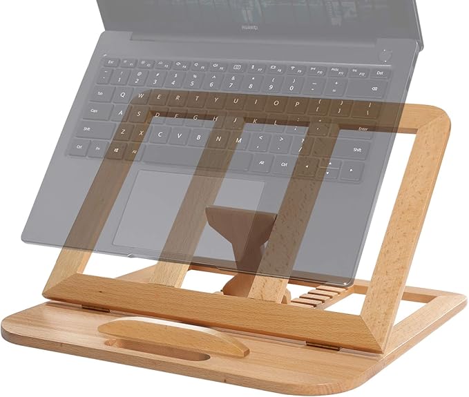 Ravego - Supporto per laptop, in legno, portatile, regolabile ...