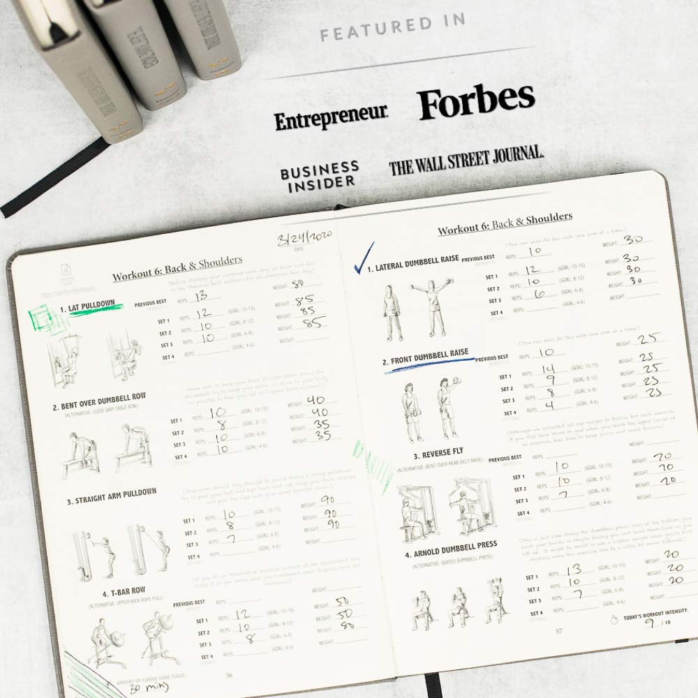 Buy The Weightlifting Gym Buddy Journal by Habit Nest. 12-Week Personal ...