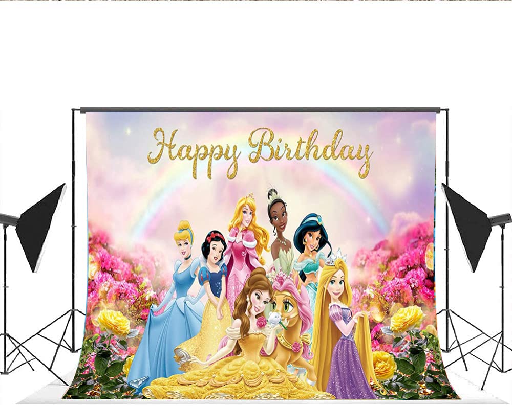 Disney Princess Backdrop | Birthday Party Background Supplies | Banner ...