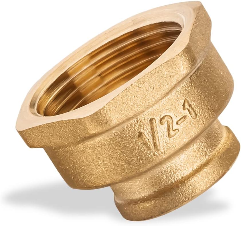 Amazon.com: Reducing Coupling 1"x Female x 1 ½ “ Female - Brass ...