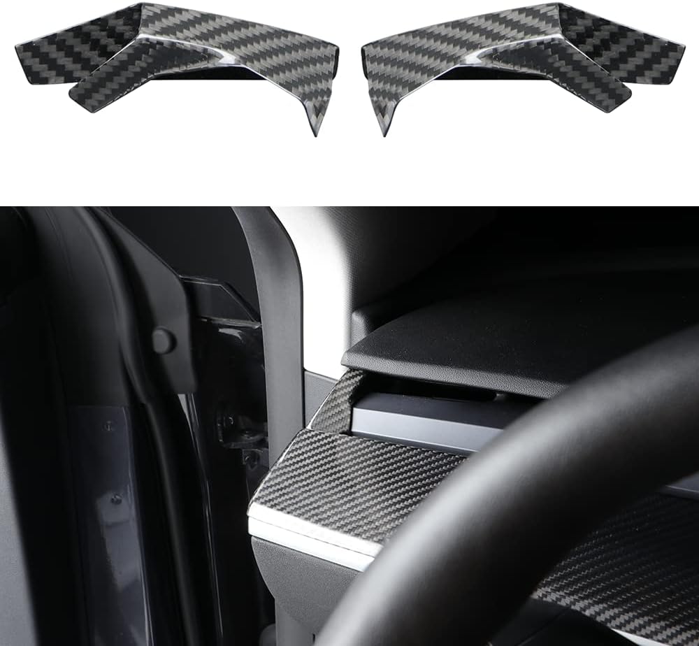 NA JSWAN Real Carbon Fiber Dashboard Side Cover for Tesla Model 3 ...