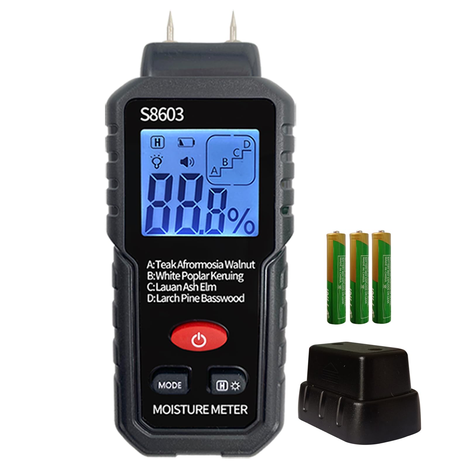Digital Wood Moisture Meter Checker,Pin-Type Wood Moisture Tester for ...