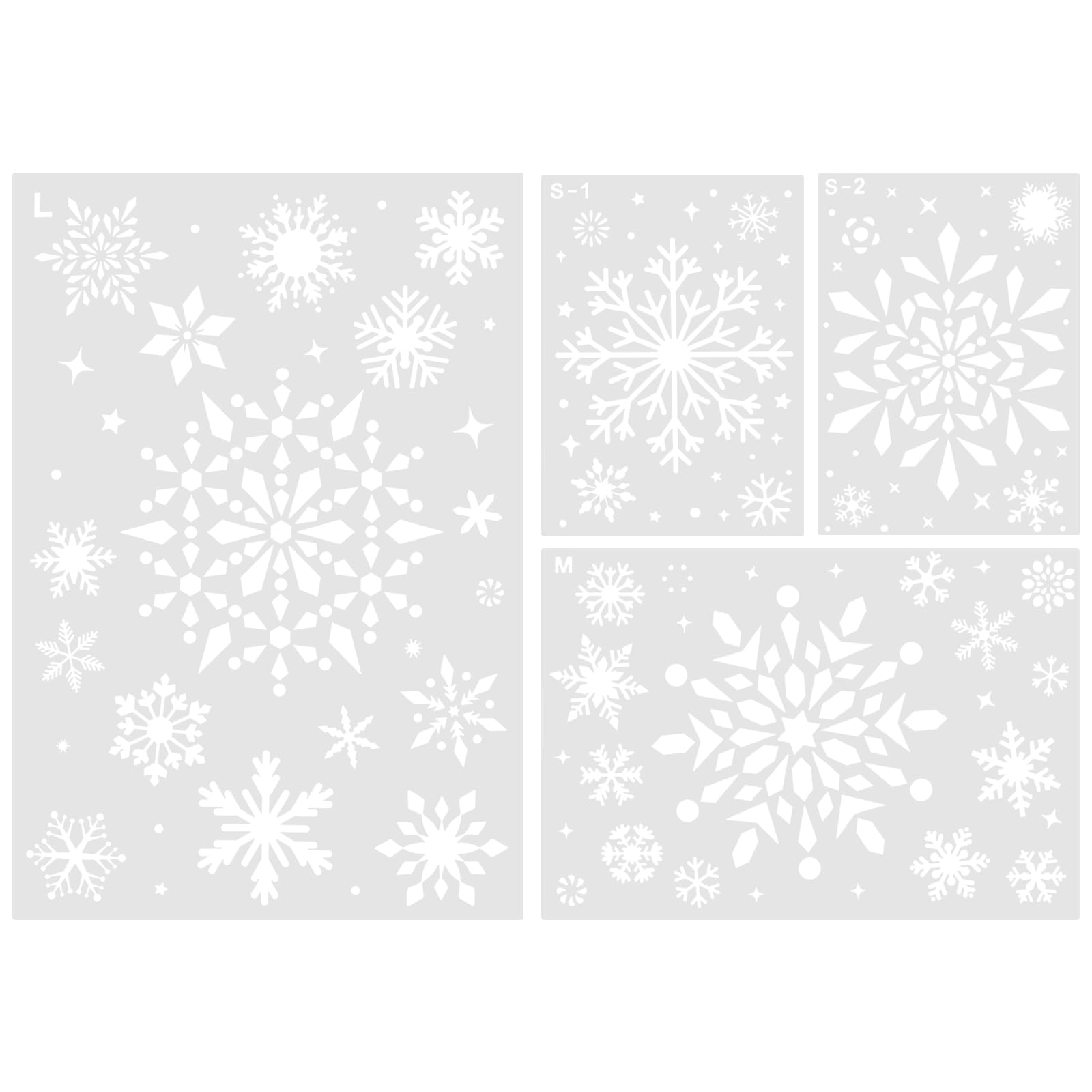 Snapklik.com : Christmas Snowflake Stencils Template, Reusable Winters ...