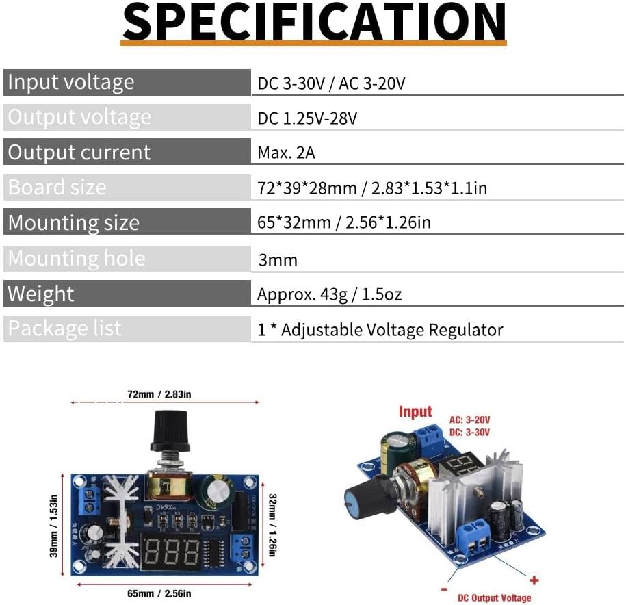 Digital Voltage Display Adjustable Voltage Regulator Nepal | Ubuy
