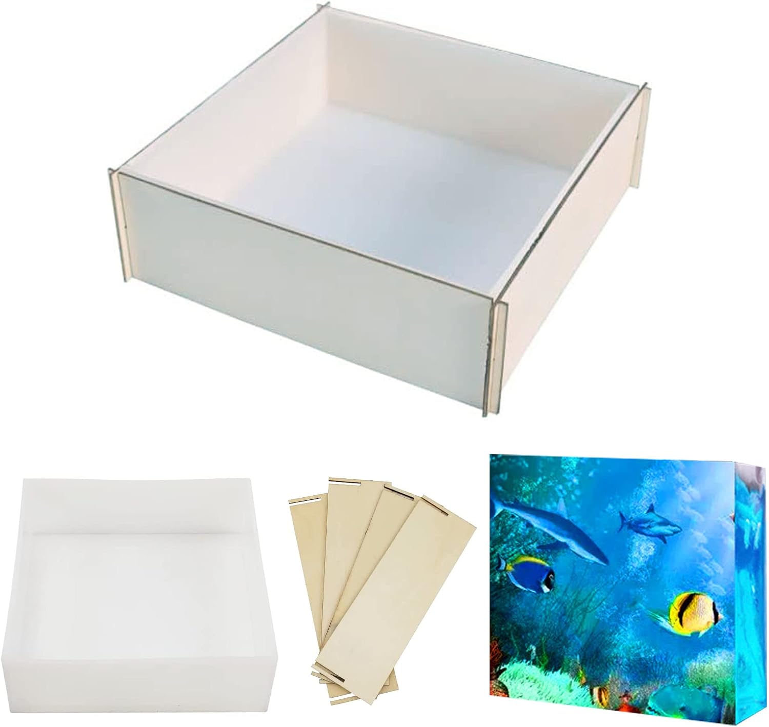 Amazon.com: Yayatty Square Silicone Molds for Resin, 5.8 Inch Large ...