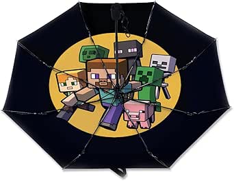 Amazon.co.jp: Folding Umbrella, Minecraft, Folding Umbrella, Automatic ...