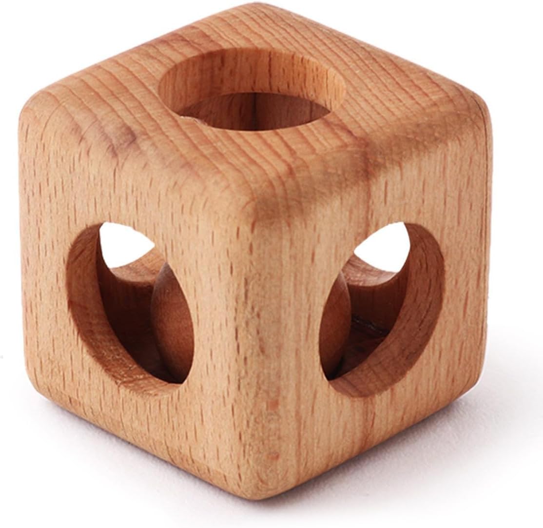 Intellibaby Premium Wooden Cube Rattle for Baby and Toddlers | Learning ...