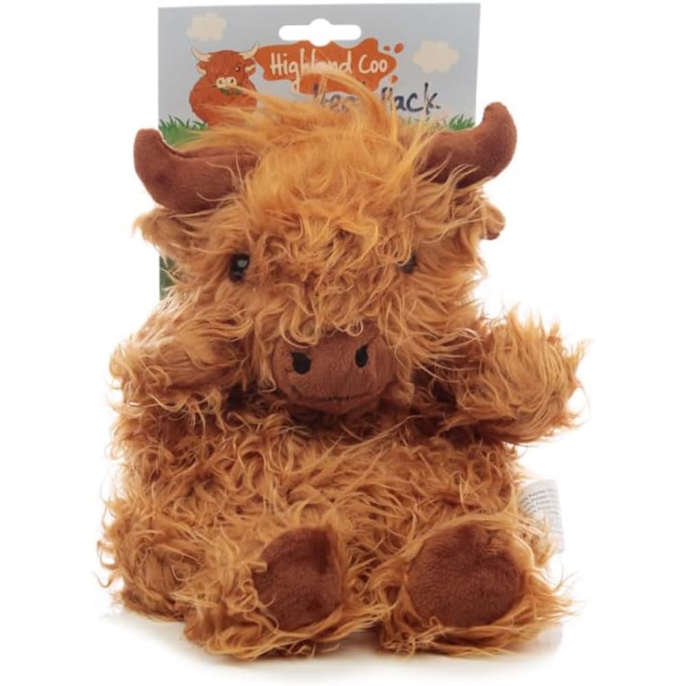 Puckator Highland Coo Cow Microwavable Plush Wheat & Lavender Heat Pack ...
