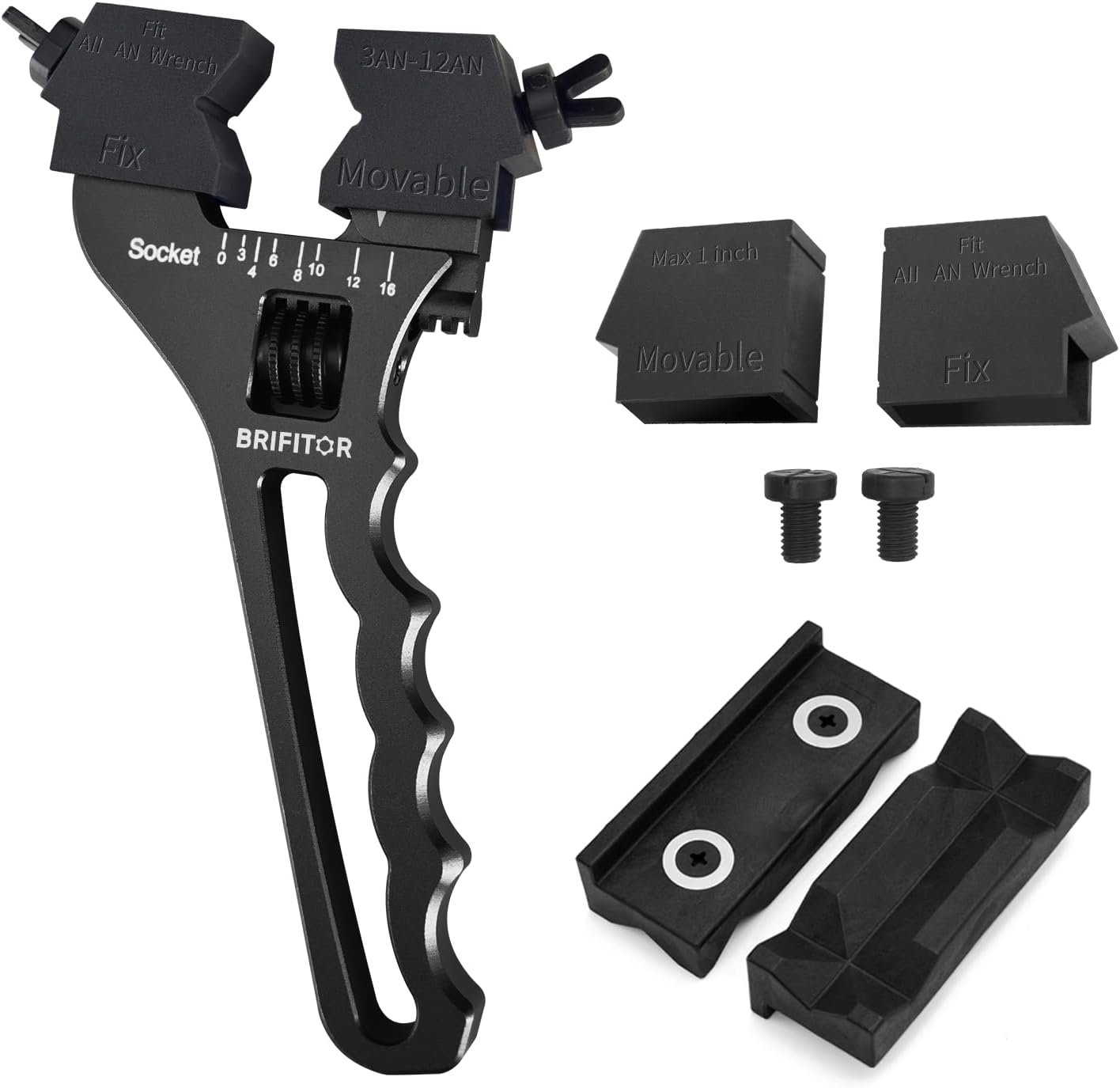 BRIFITOR Adjustable AN Fittings Wrench With Non-Marring Protective ...