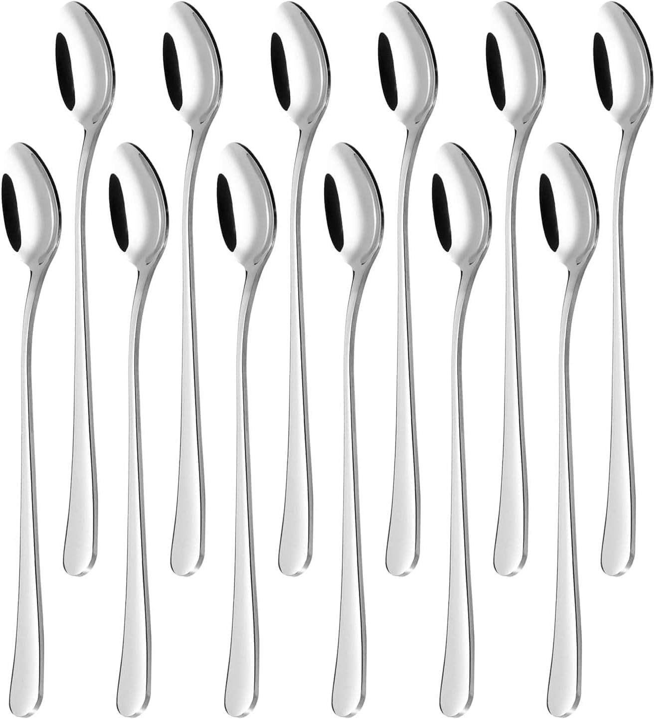 Evokk 12 Pcs Stainless Steel Latte Spoons Long Handle – Durable Long ...