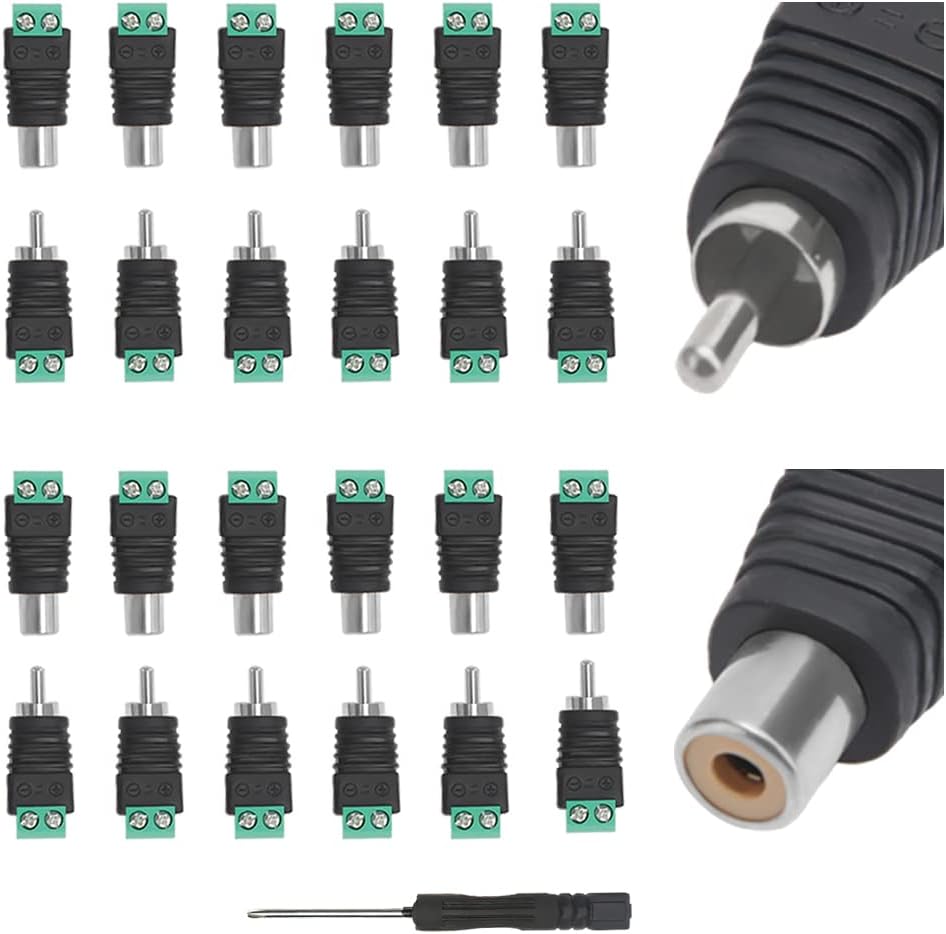 kwmobile 5X RCA Stecker Adapter Set - Verbinder Kabel auf Cinch ...