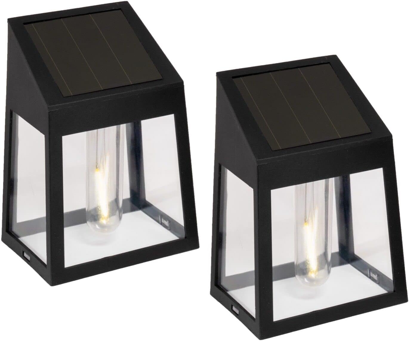Freshnewlooks Set of 2 Solar Sconce Lights Dusk to Dawn Outdoor Wall ...