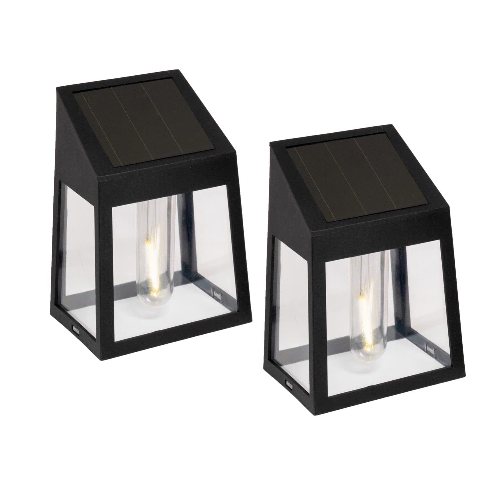 Freshnewlooks Set of 2 Solar Sconce Lights Dusk to Dawn Outdoor Wall ...