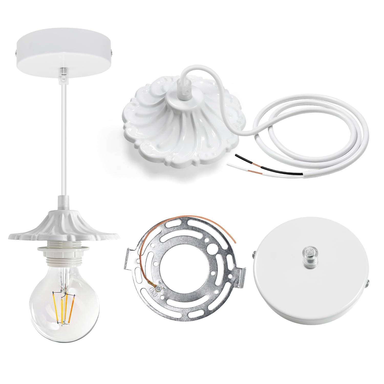 Industrial Adjustable Ceiling Hanging Light Kit, 2 Pack Vintage Mini ...