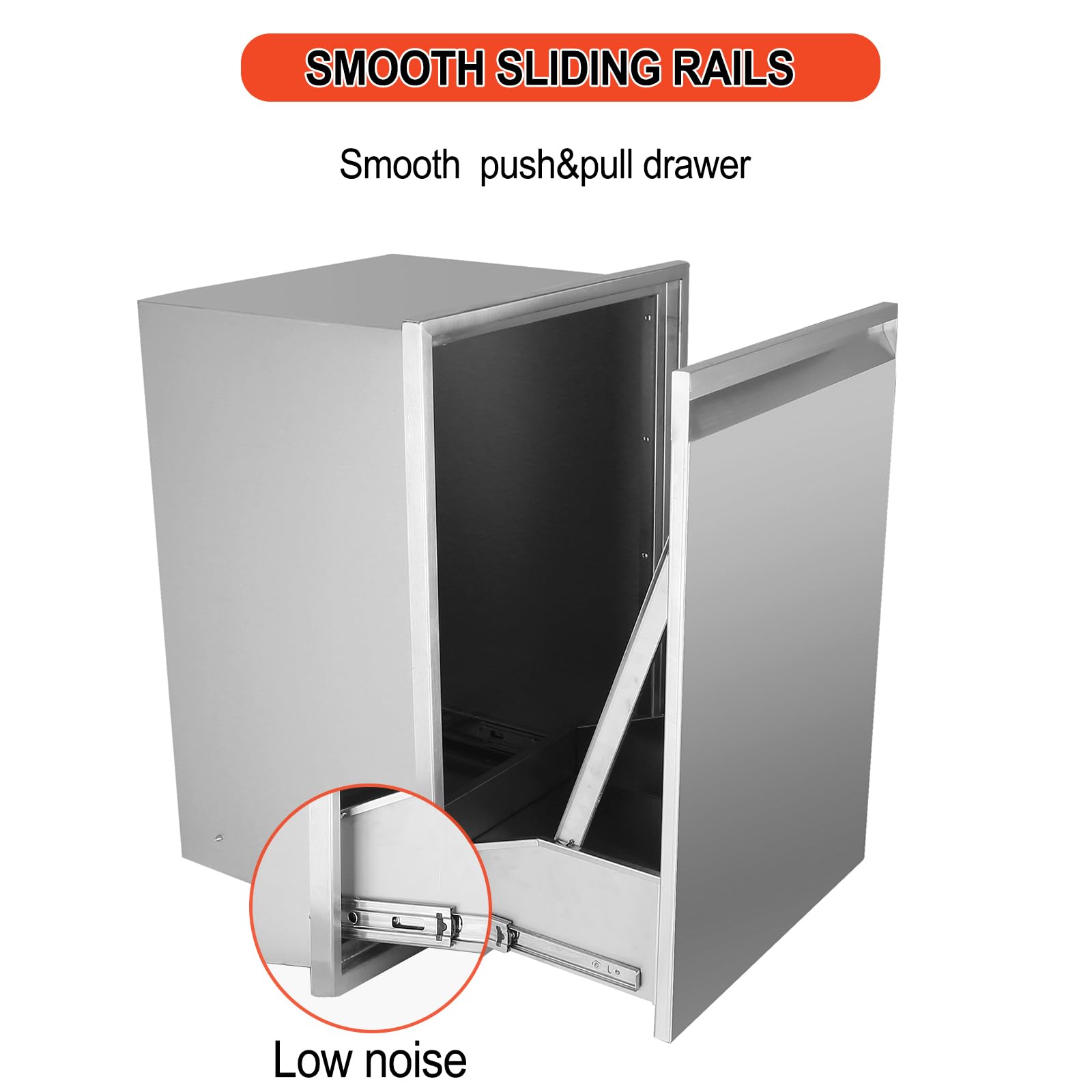 Snapklik.com : Trash Pull-Out For Cabinet 13X26X19IN Outdoor Kitchen ...