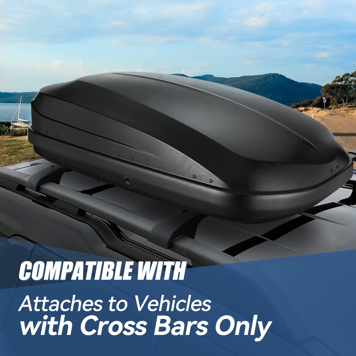 Hard Shell Roof Top Mount Car Storage Travel Luggage Box Cargo Carrier ...
