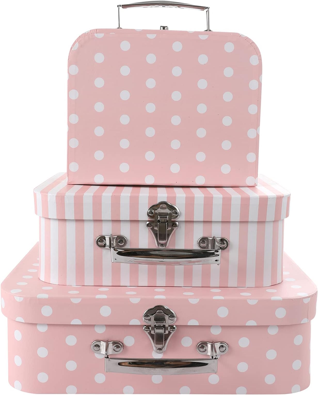 Amazon.com: Anndason Set of 3 Paperboard Suitcases Storage Box Storage ...
