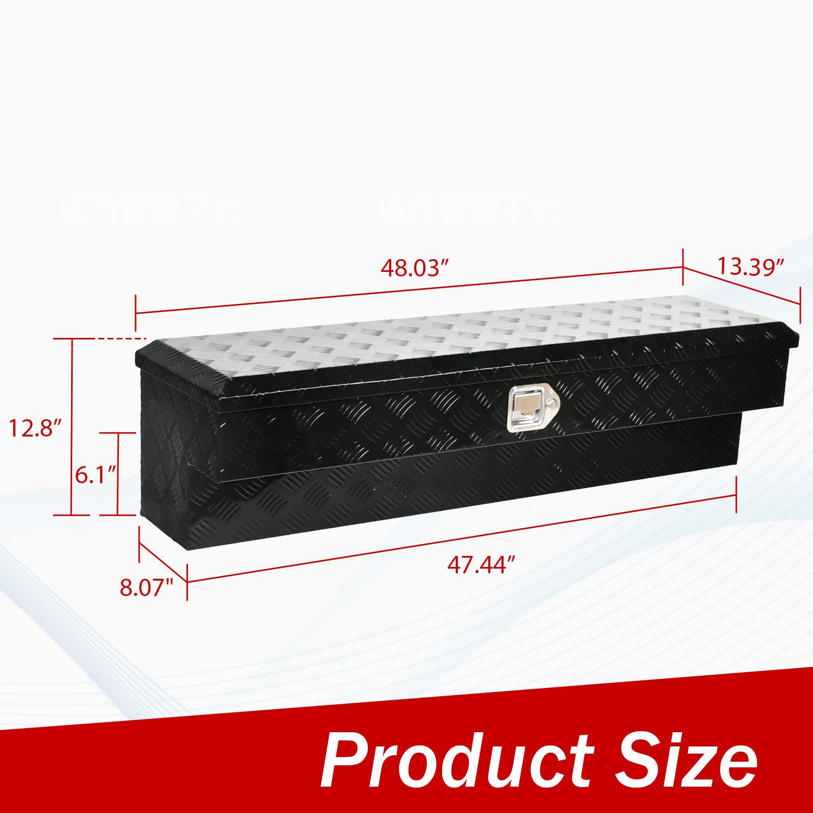 Snapklik.com : TBAPFS 48 Inch Black Aluminum Side Mount Truck Tool Box ...
