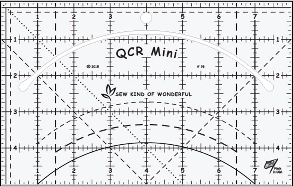 Amazon.com: Sew Kind of Wonderful QCR Mini Ruler, Original Version ...