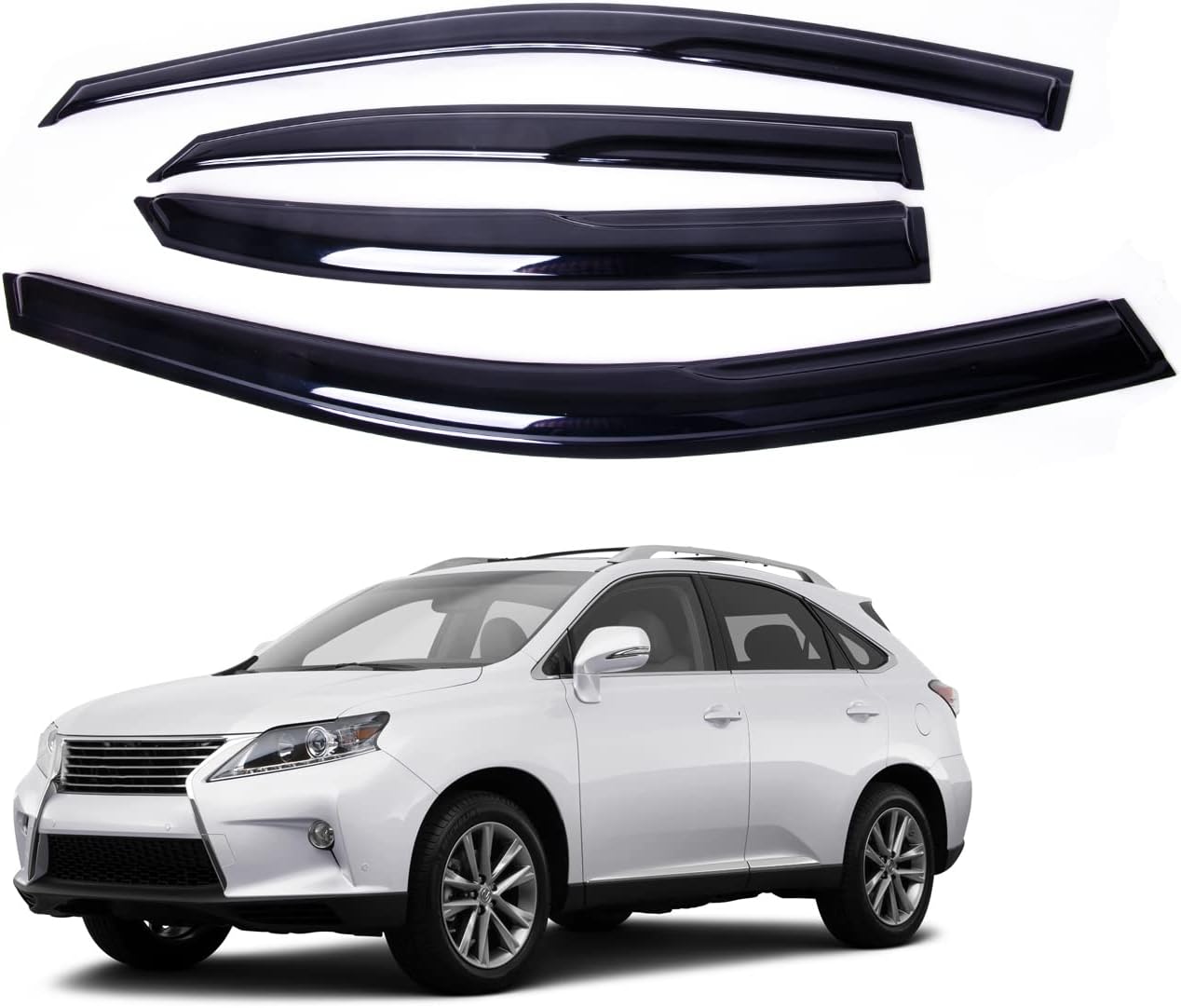 Amazon.com: ZH Window Rain Guards Compatible with Lexus RX350 2010 2011 ...