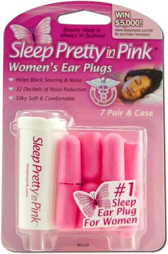 Amazon.com: Sleep Pretty in Pink Women's Ear Plugs, 7 Pair : Health ...