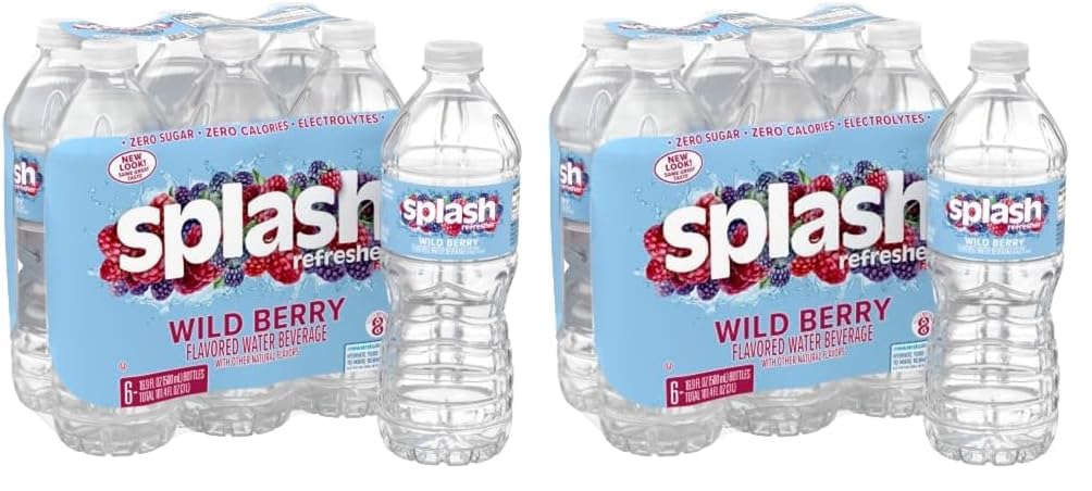 Amazon.com: Splash Refresher Wild Berry Flavor Water Beverage 16.9 Fl ...