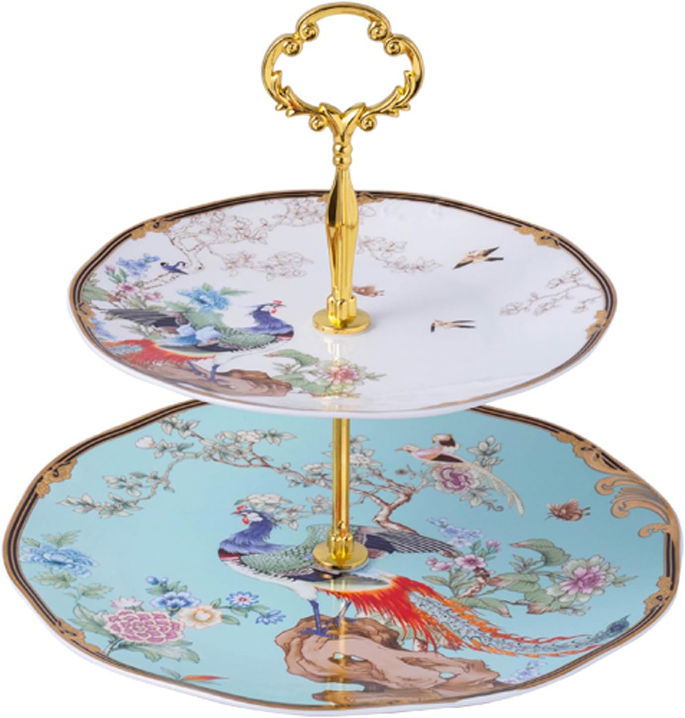 Amazon.com: ACMLIFE Afternoon Tea Stand - Porcelain 2-Tier Cake Stand ...