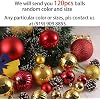Amazon.com: 120PCS Random Colors and Sizes Open Box Christmas Balls ...